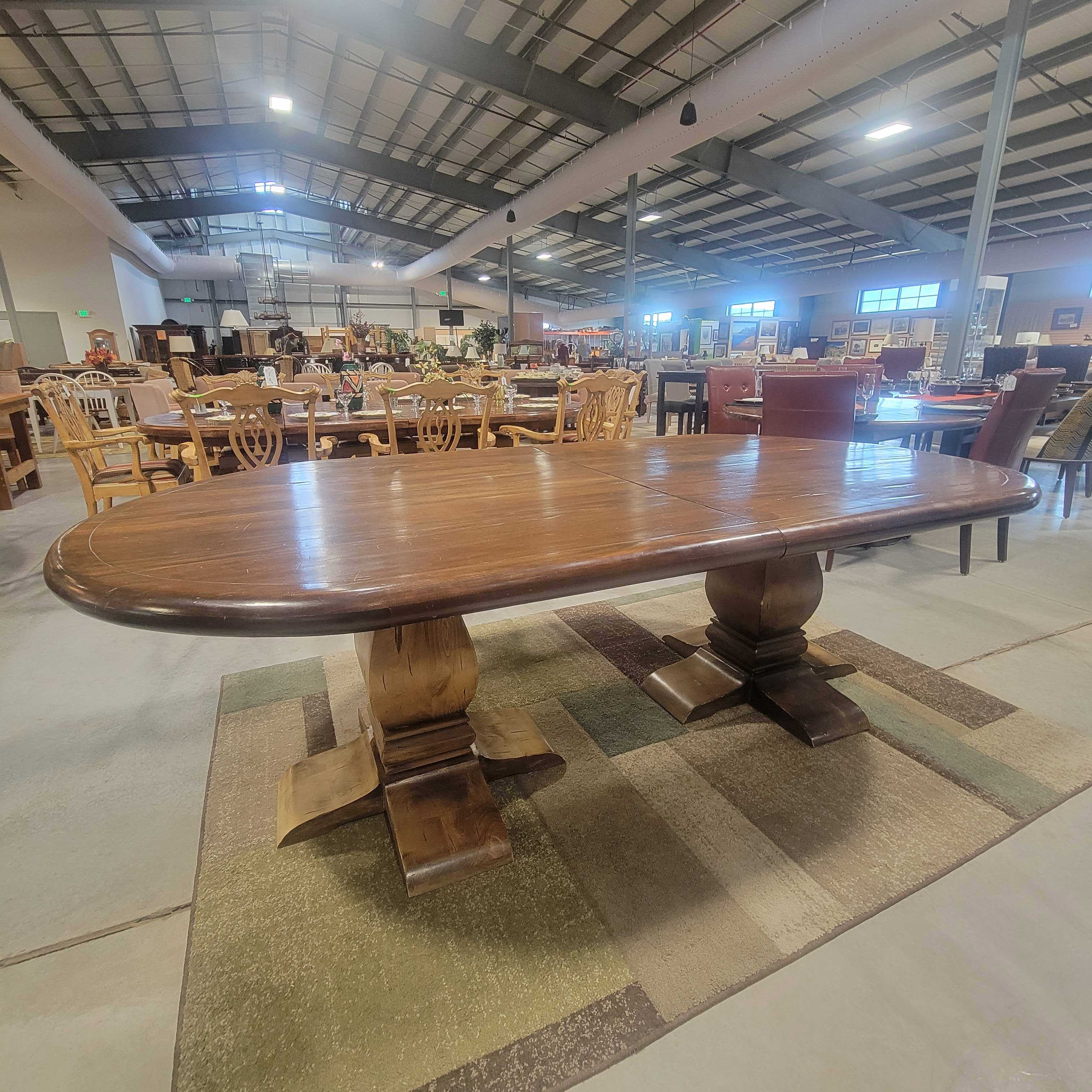 Oval Pedestal Dining Room Table