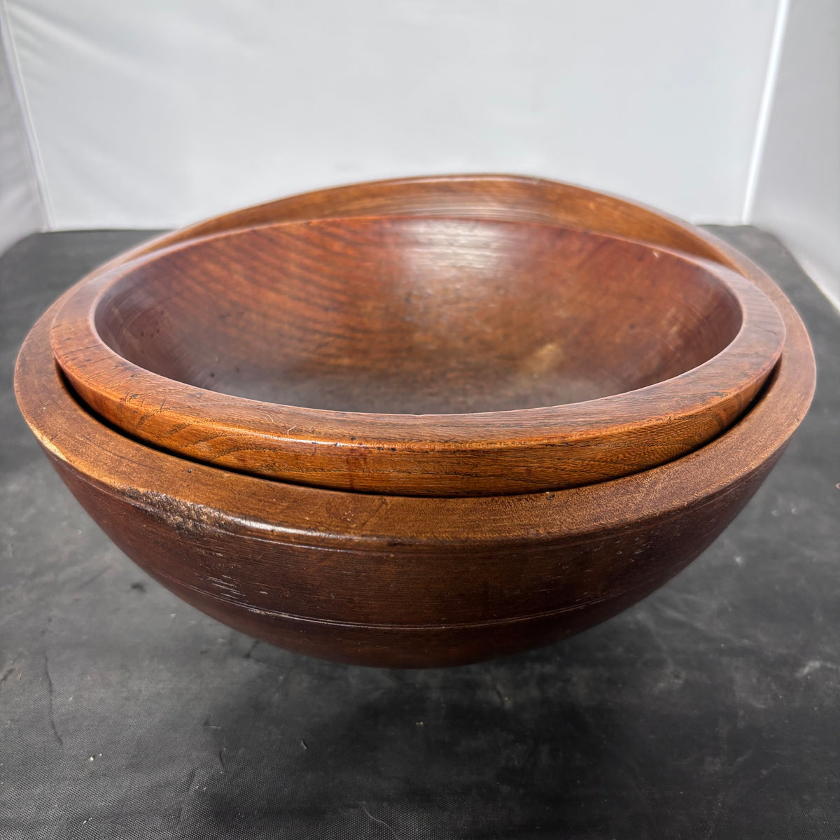 Set of 2 Antique Hand Turned Sycamore French Treen Bowls — Habitat ...
