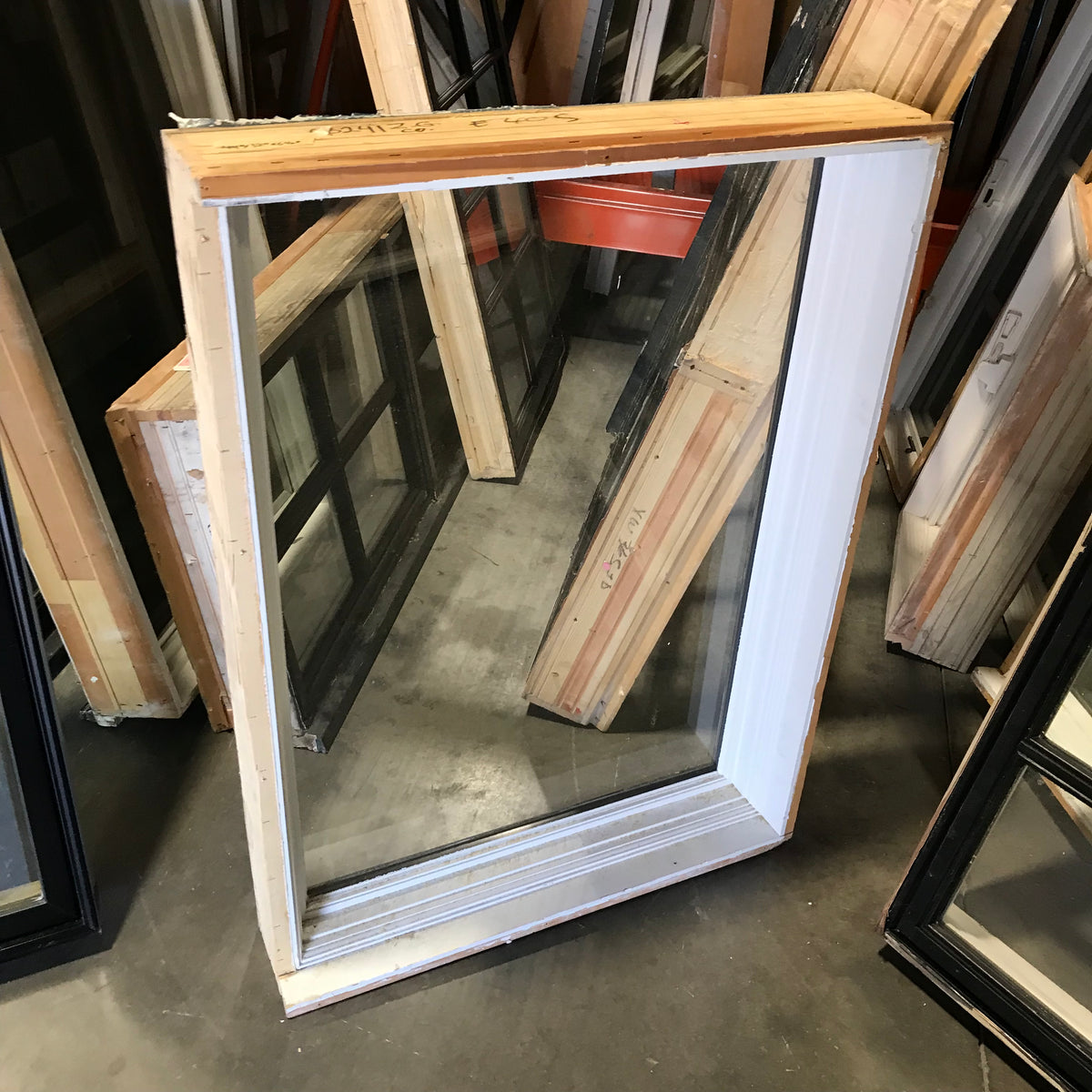 44"x 32"x 4.5" Black Wooden Clad Fixed Casement Window — Habitat ...