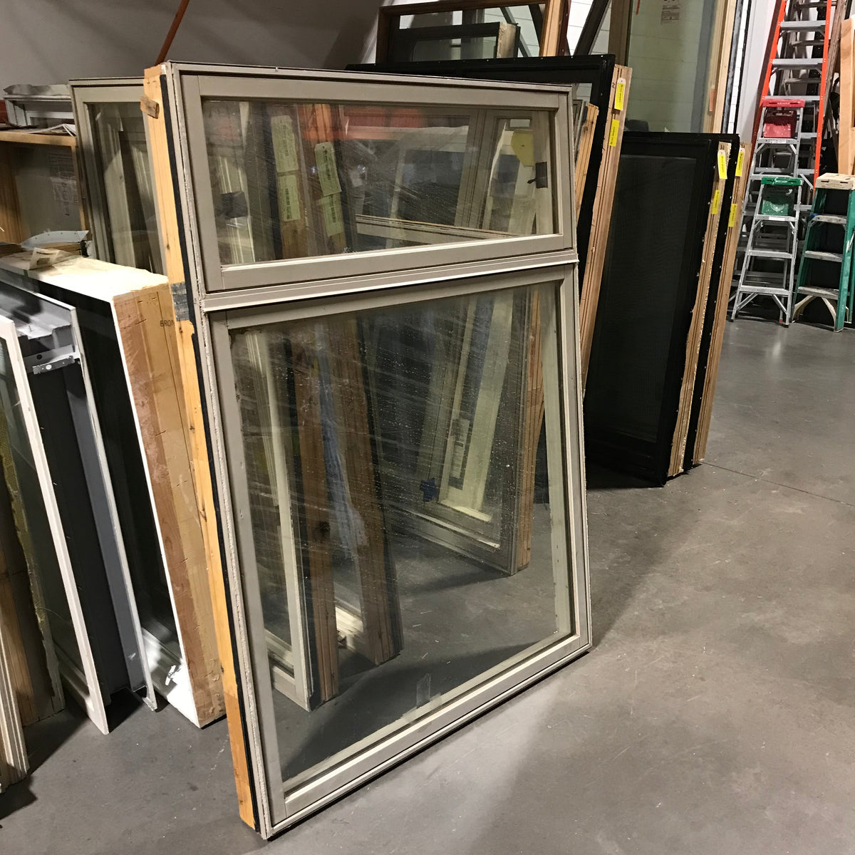 48"x 66" Tan Metal Clad Upper Single Canopy Casement Bottom Fixed Exte — Habitat Roaring Fork