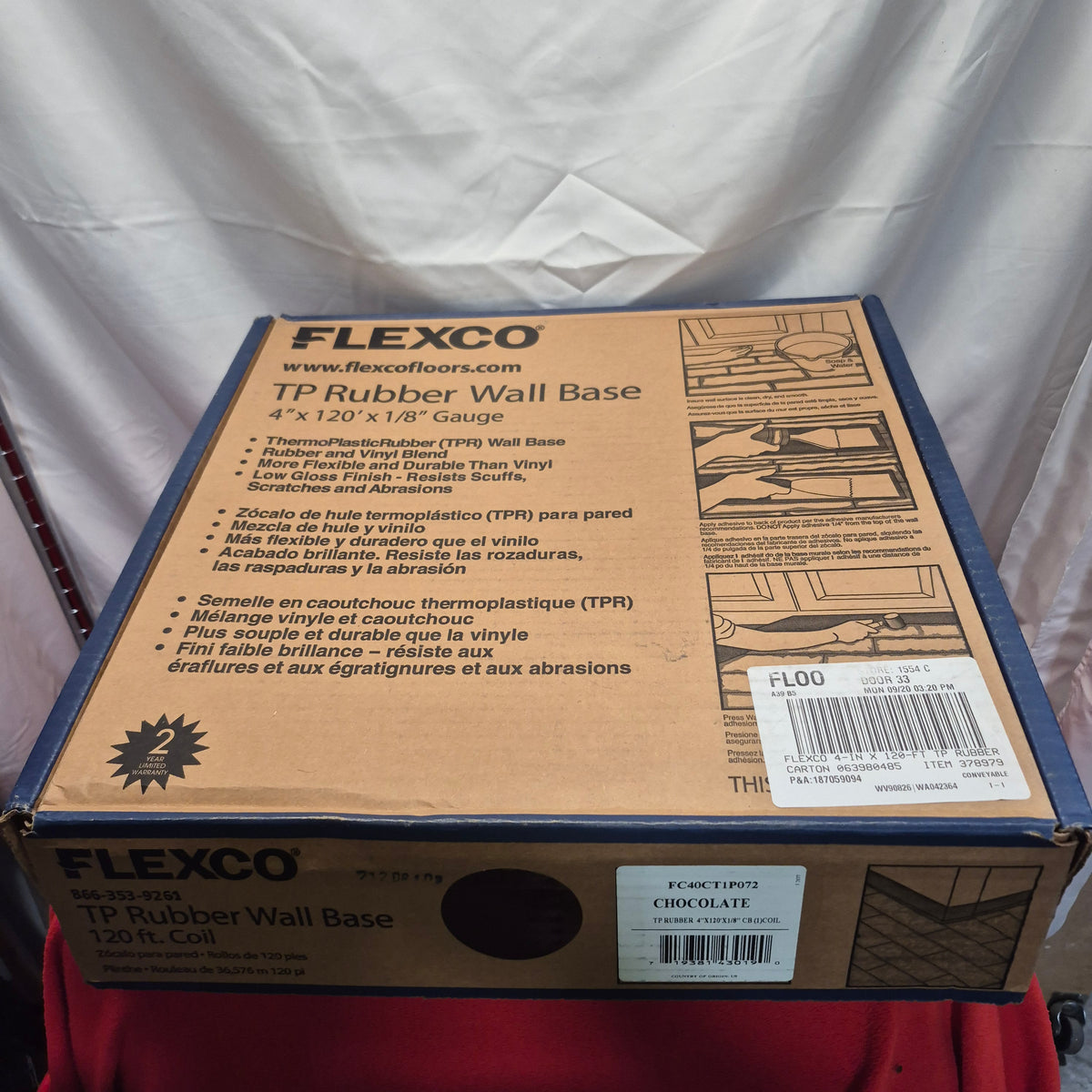 Flexco Chocolate TP Rubber Wall Base — Habitat Roaring Fork
