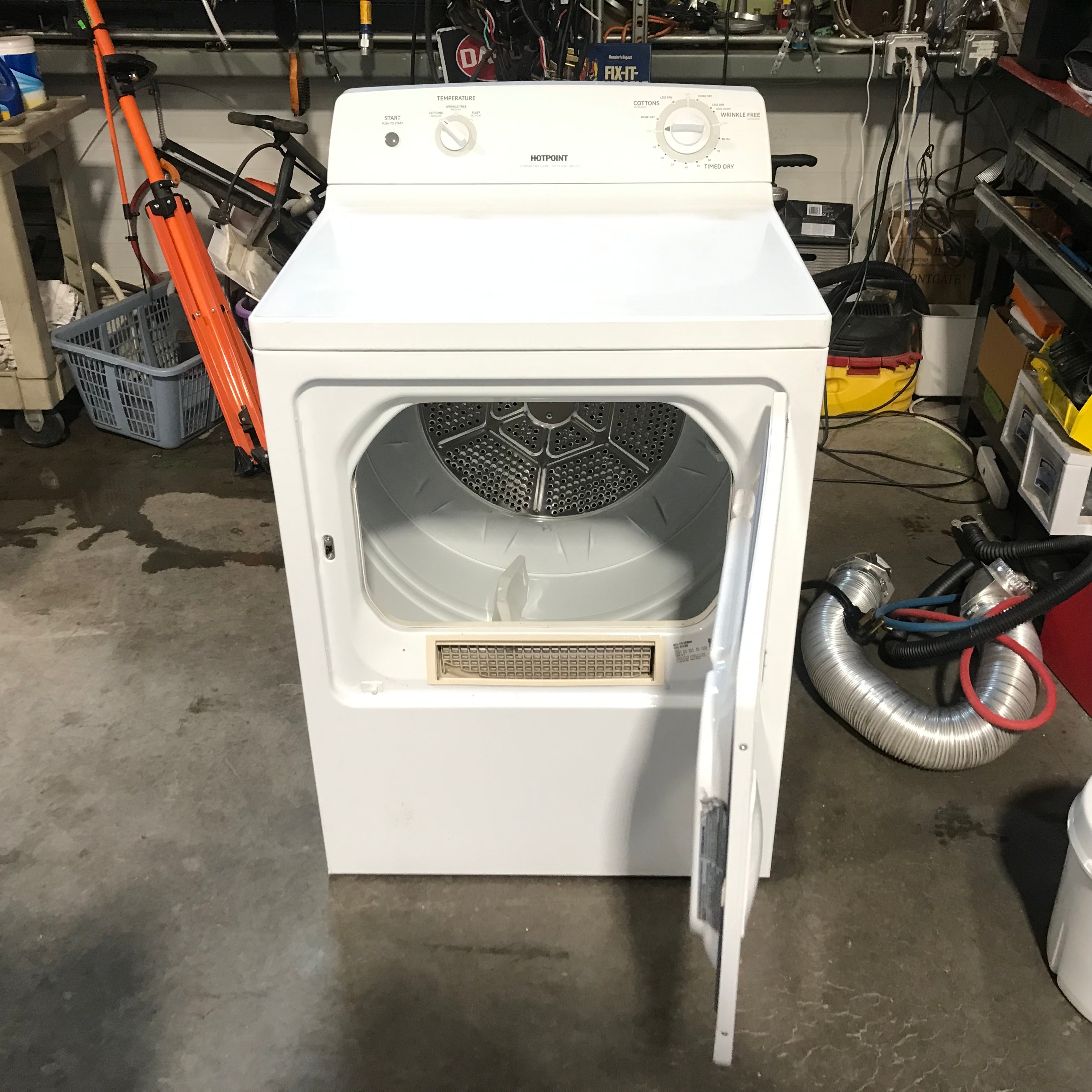 Hotpoint White Front Load Electric Dryer 27"x 26"x 42" — Habitat ...
