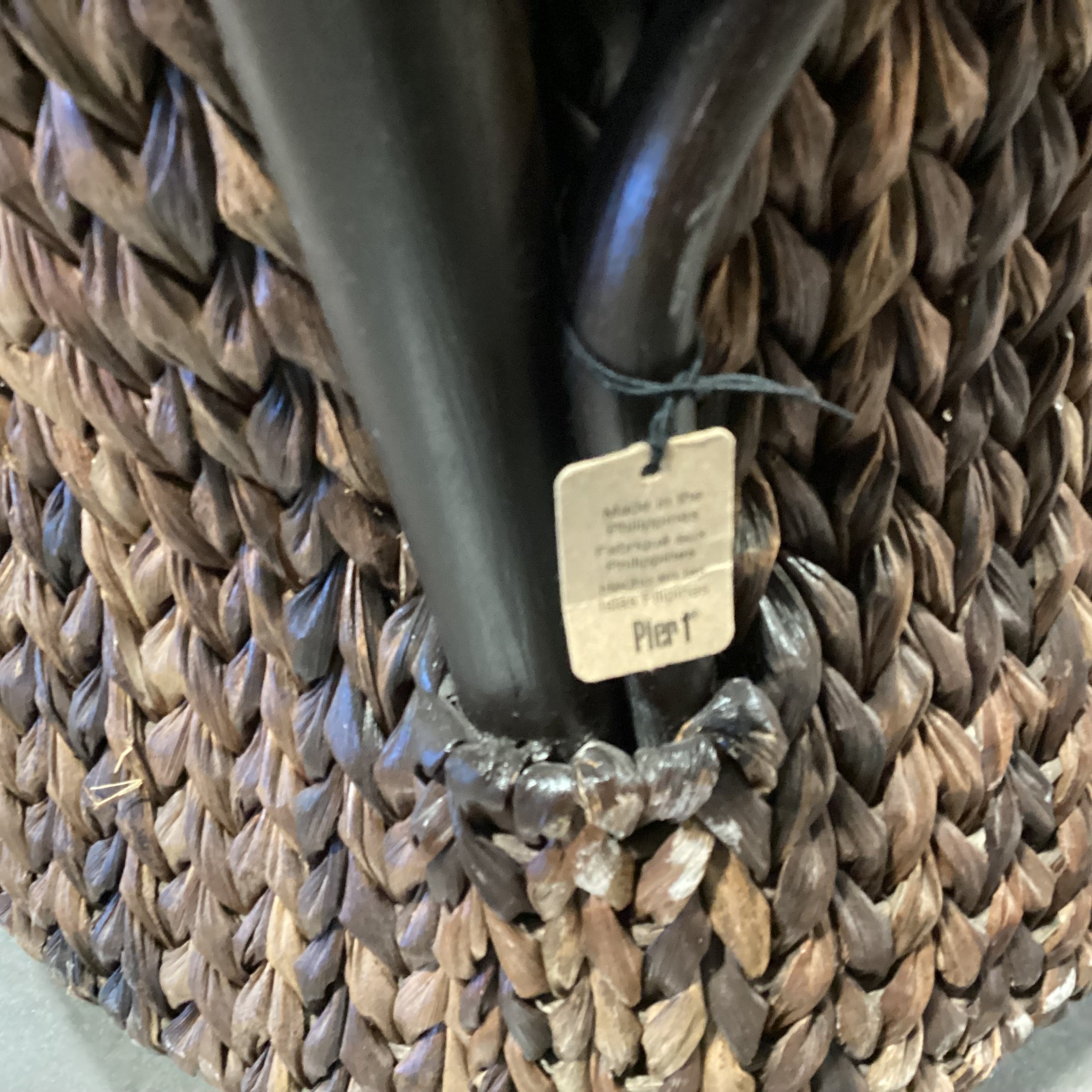 Pier One Seagrass Woven with Cushion Wing Chair 32"x 30"x 41" — Habitat ...