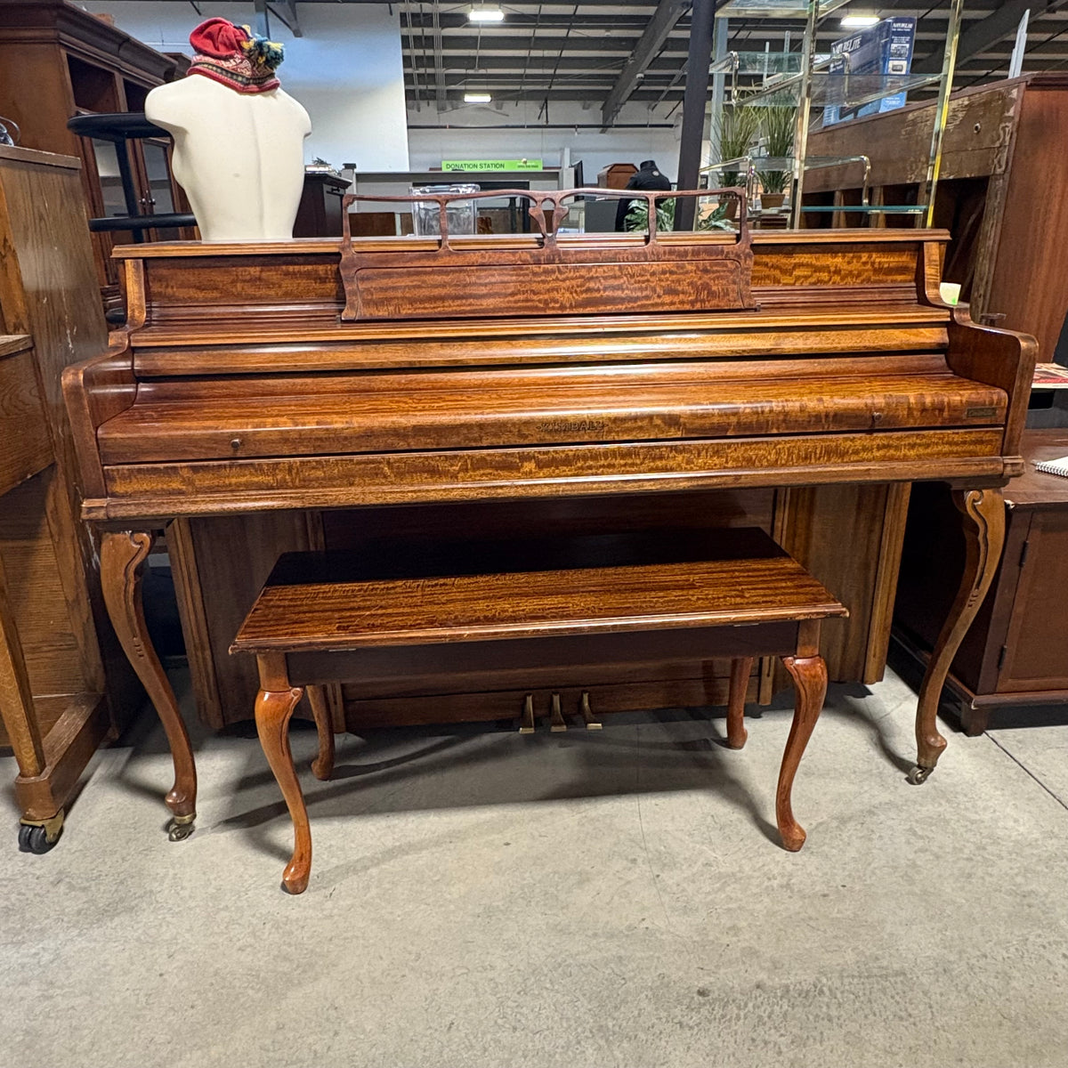 Kimball Consolette Upright Piano w/Bench — Habitat Roaring Fork