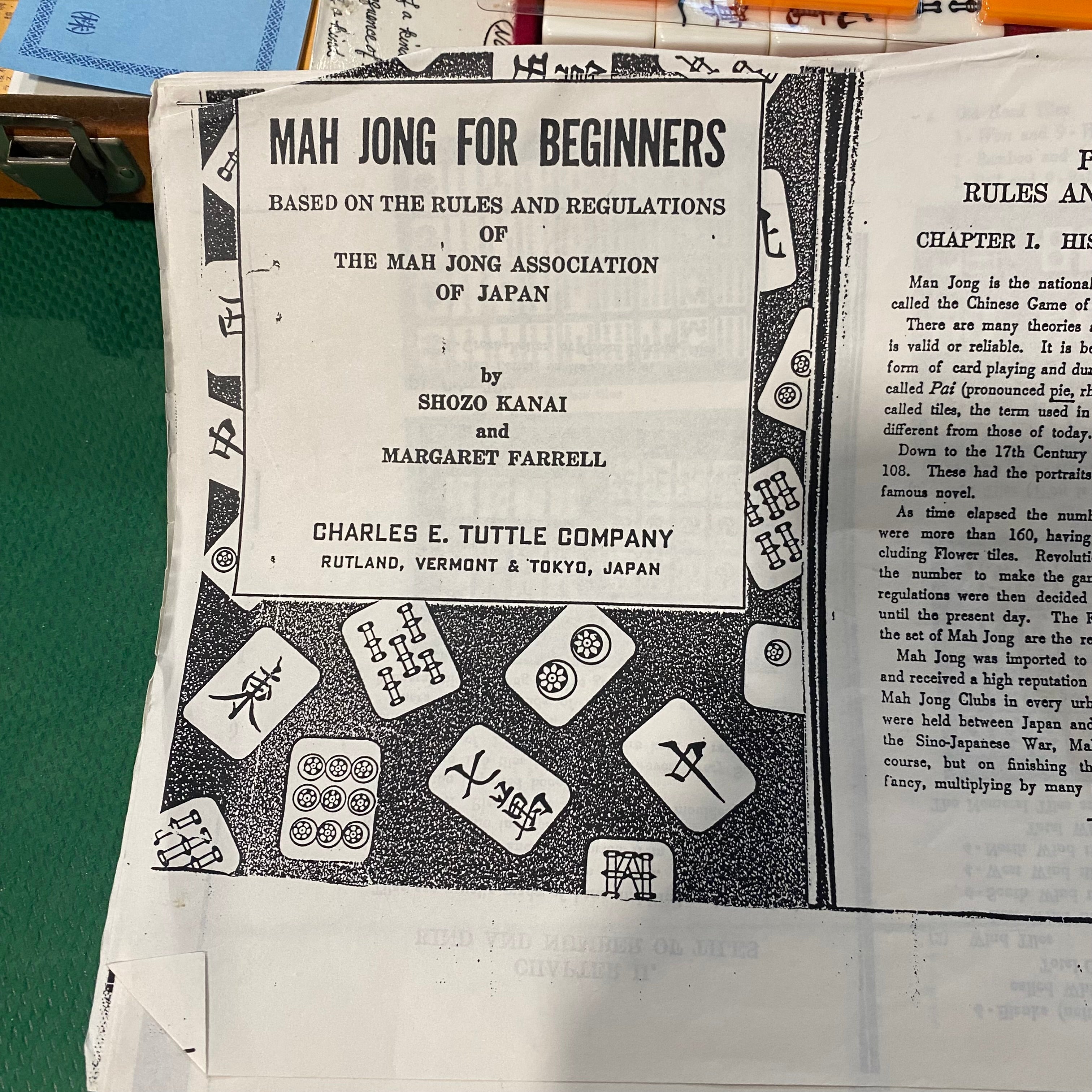 GD Geimudo Vintage M.M345 with Mat & Accessories Fancy Mahjong Set ...