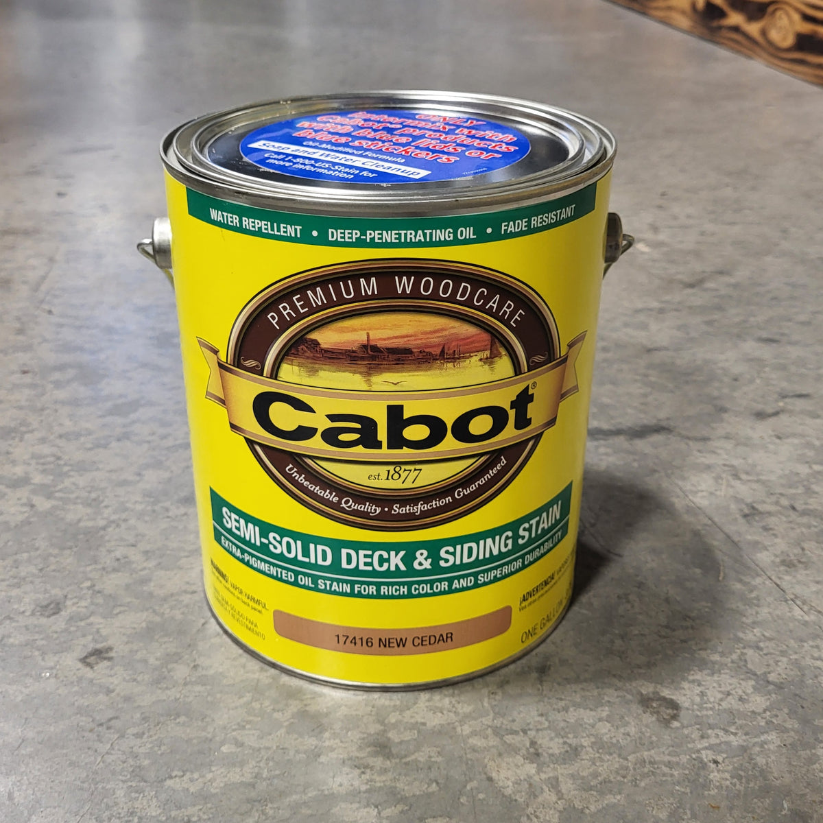 1 Gallon Cabot Semi-Solid Deck & Siding 17416 New Cedar Extra Pigmente ...