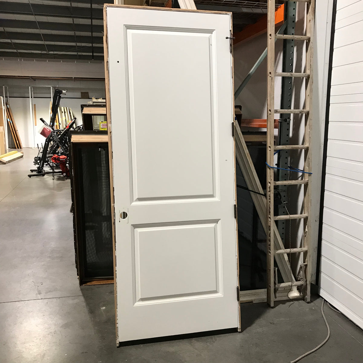35.75"x 94"x 1.75" White 2 Panel Interior Door with Jamb — Habitat ...