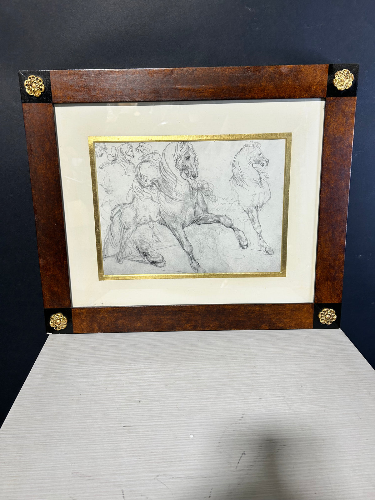 Meseum Quality Reproduction Of "Horses By Theodore Gericault Pencil Dr ...
