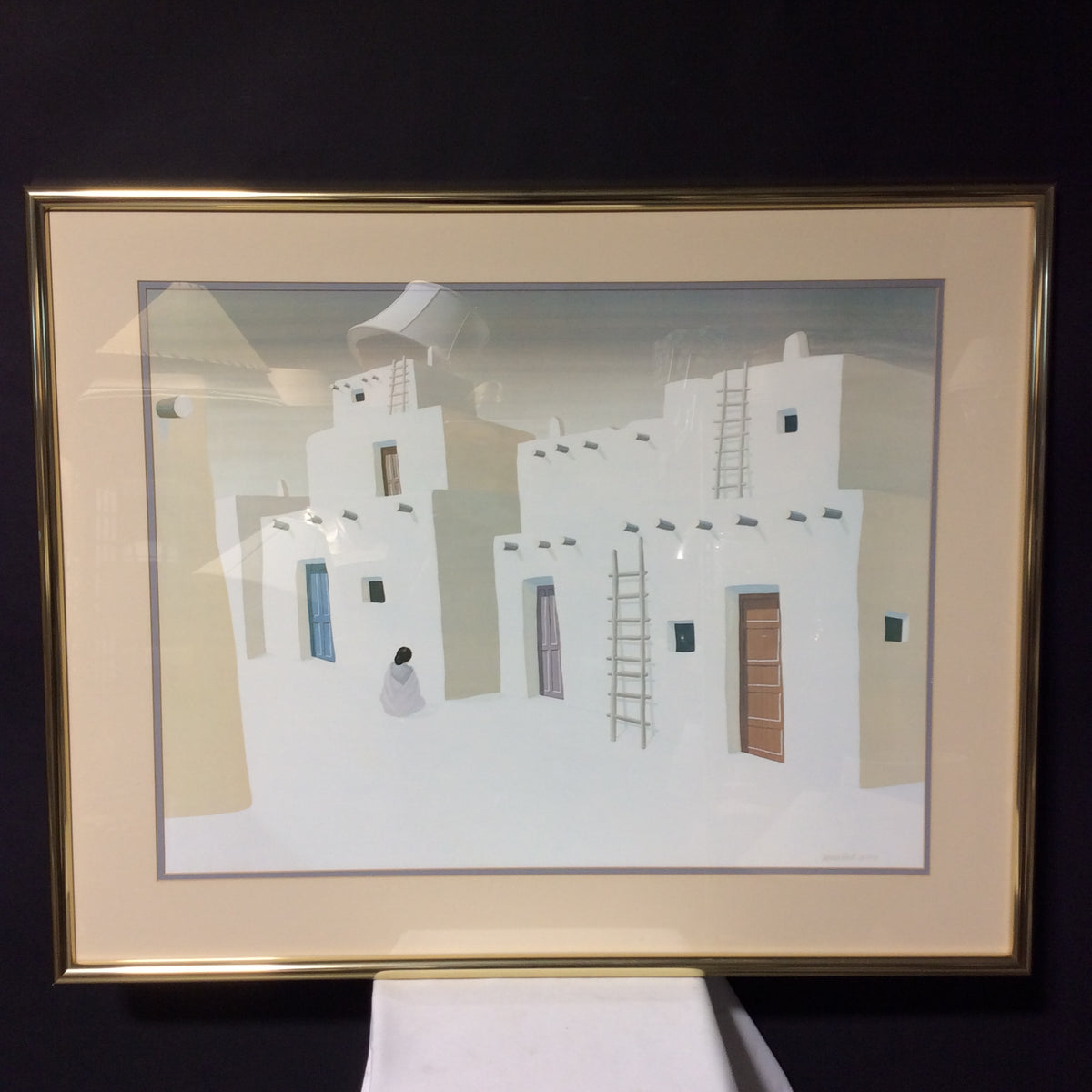 Deborah Hiatt 1985 Southwest Adobe Print In Gold Frame — Habitat ...