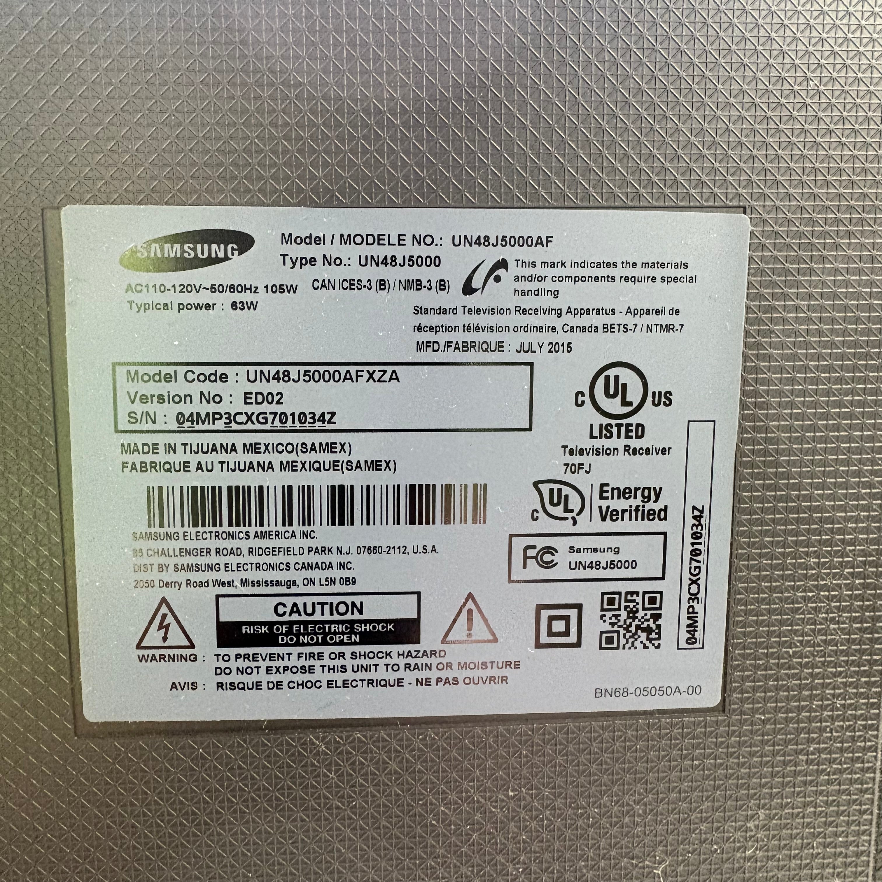 48' Samsung LED LCD 1080p HD TV — Habitat Roaring Fork