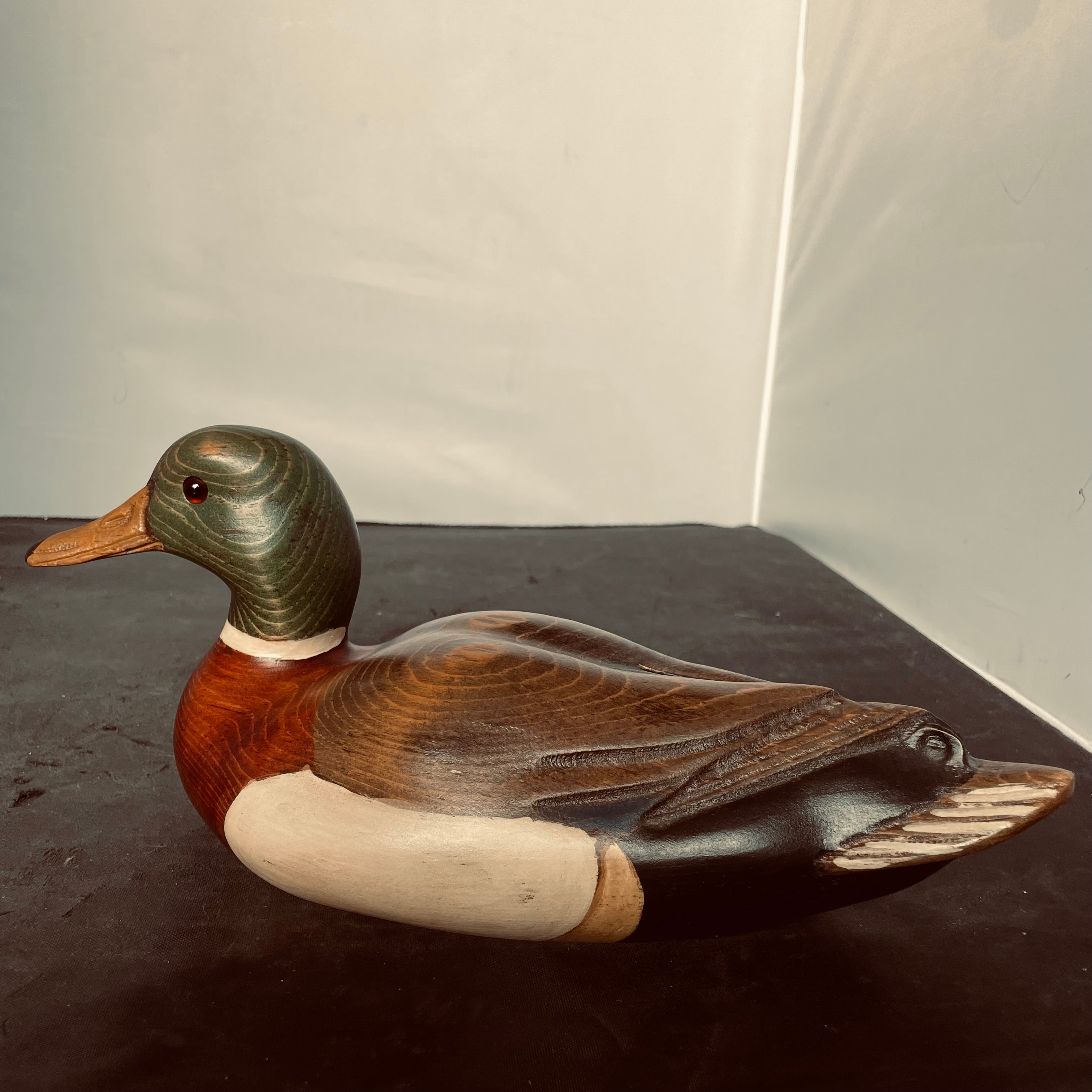 12" Big Sky Carvers Hand Carved Wood Duck Decoy Signed by Michelle Sve ...