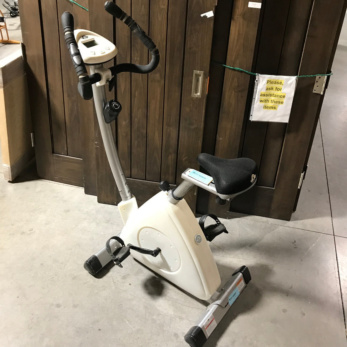 Omega Fitness Magnetic Exercise Bike White — Habitat Roaring Fork