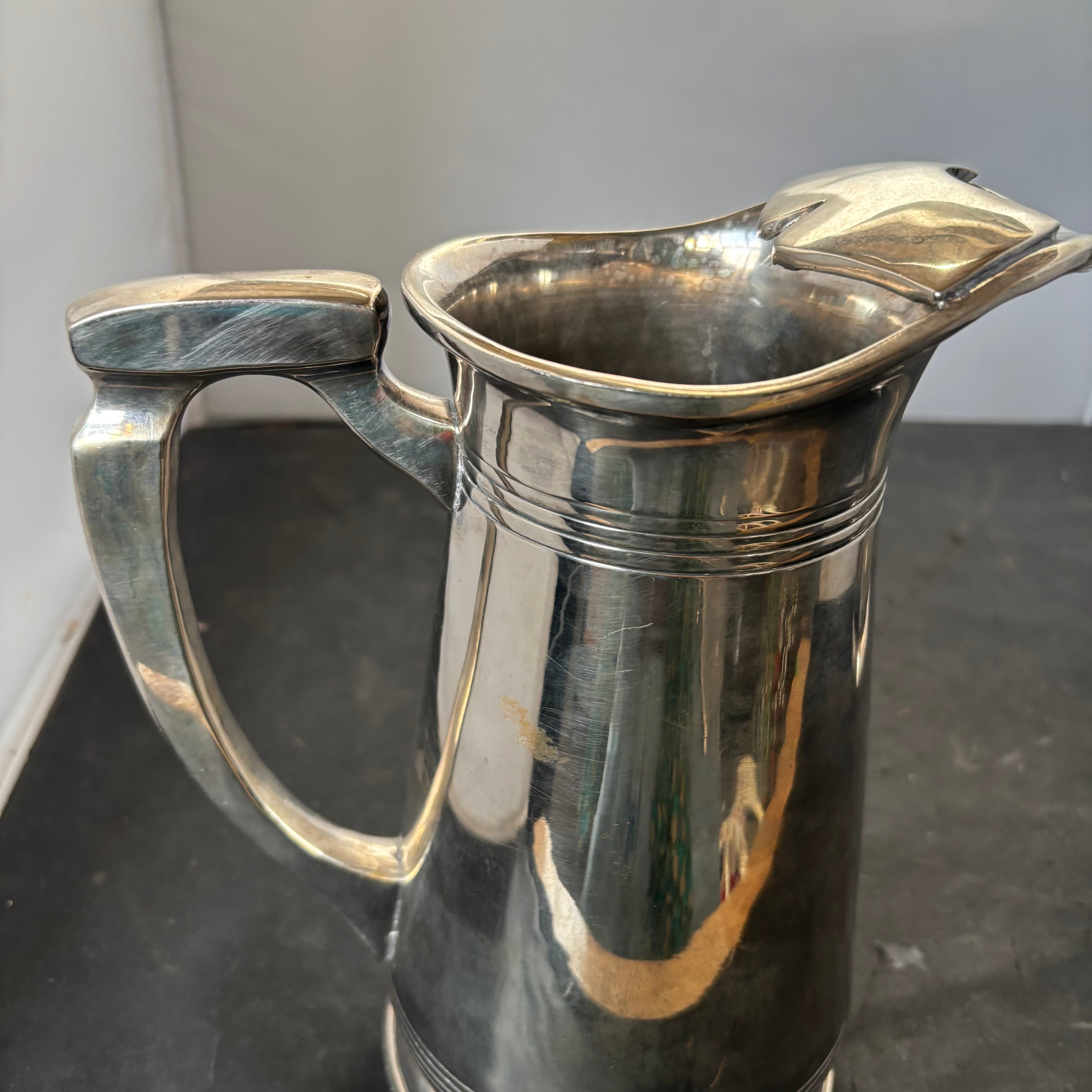 Antique Silverplated French Hotel Style Water with Ice Lip Pitcher, 8. — Habitat Roaring Fork