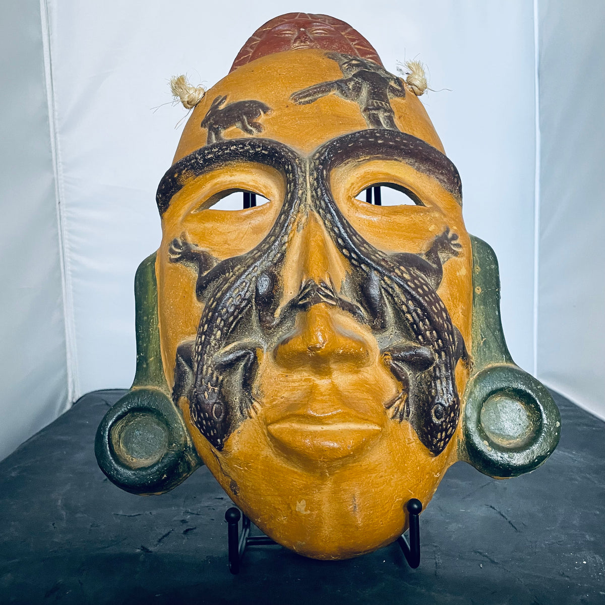 Vintage Terracotta Folk Art Mask, 16"x11" — Habitat Roaring Fork